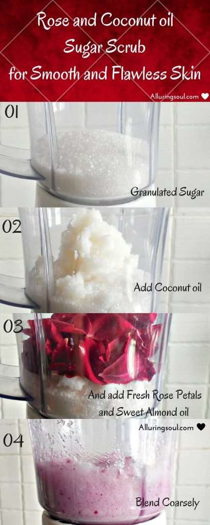 DIY Rose Sugar Scrub For Smooth and Flawless Skin - Fashion Daily